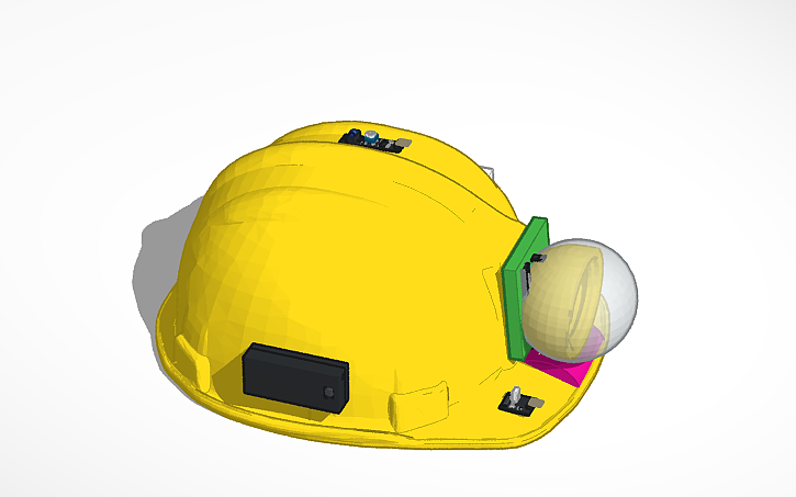 3D design smart safety helmet - Tinkercad