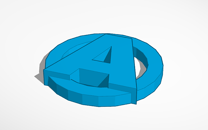 3D design Avengers symbol - Tinkercad