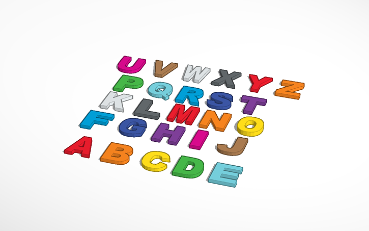 3D design letters - Tinkercad