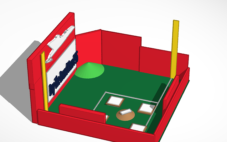 3D design Marcus's Baseball Field with jumbo tron | Tinkercad