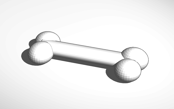 3D design Copy of Dog bone - Tinkercad