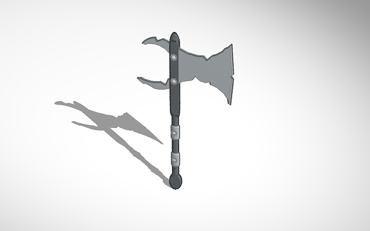 3D design Battle Axe - Tinkercad