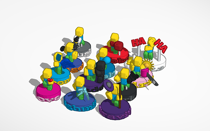 3D design One piece figures - Tinkercad