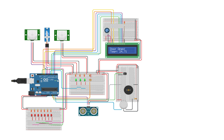 Circuit design Smart cold storage - Tinkercad