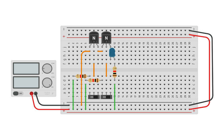 Circuit design (Ismail) TTL AND Gate - Tinkercad