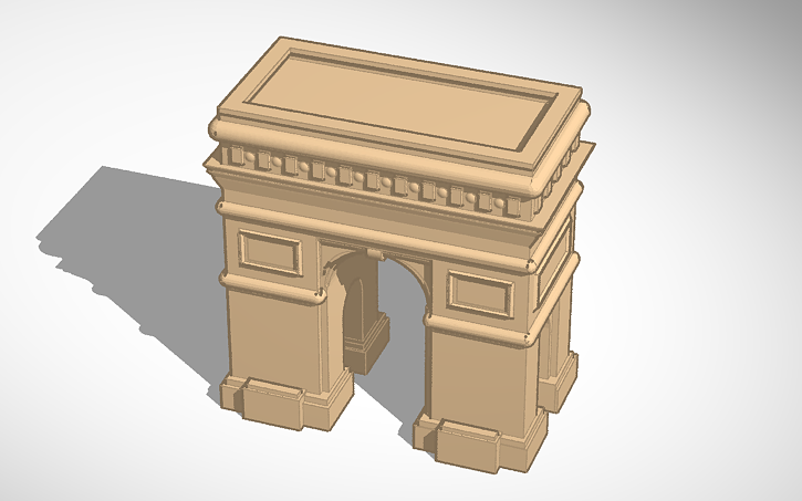 3D design triumfale arch - Tinkercad