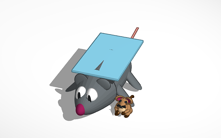 3D design sleepy rat - Tinkercad