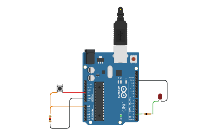Circuit Design Switch Led Tinkercad