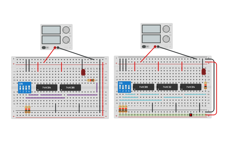Circuit design Simple Digital Logic Circuit - Tinkercad