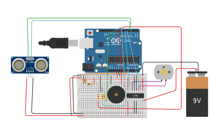 Circuit design Projeto Importante de Robótica da Daliloca - Tinkercad