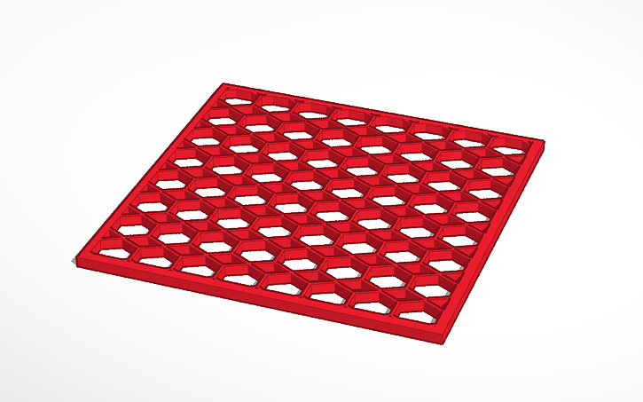 3D design 10cm2 mesh - Tinkercad
