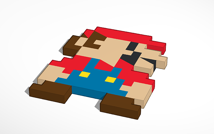 3D design Pixel Mario - Tinkercad