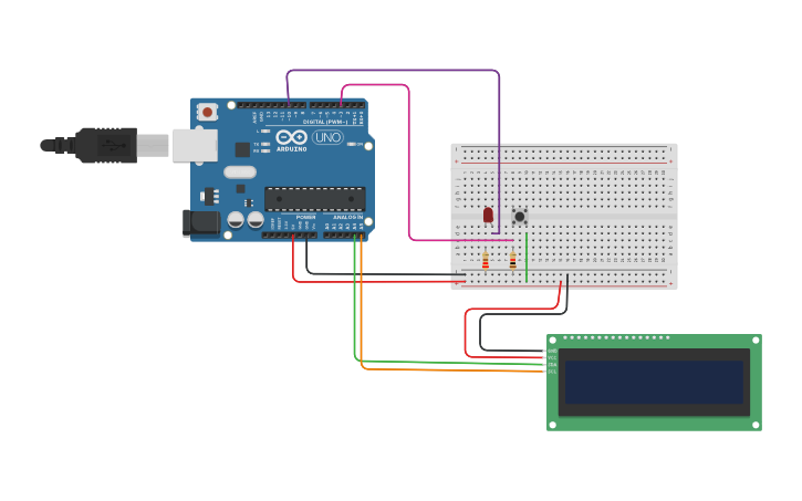 Circuit design lcd - Tinkercad