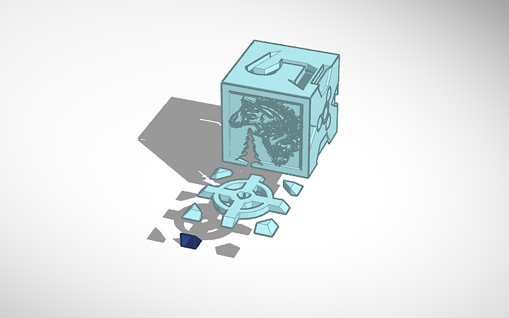 3D design finished cube put together | Tinkercad