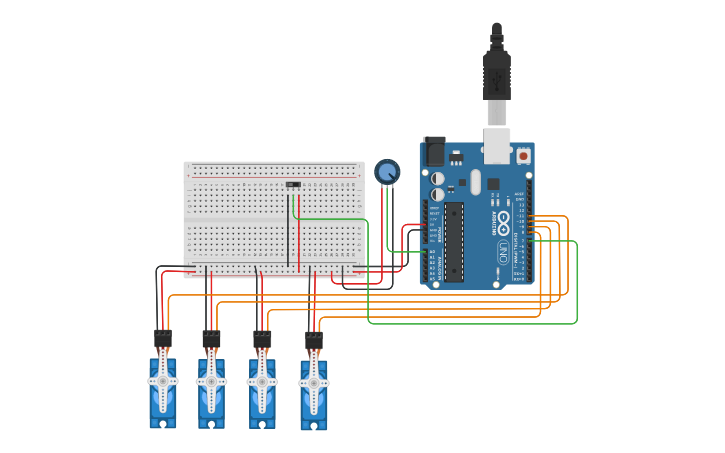 Circuit Design Automatic Door Locking System Tinkercad