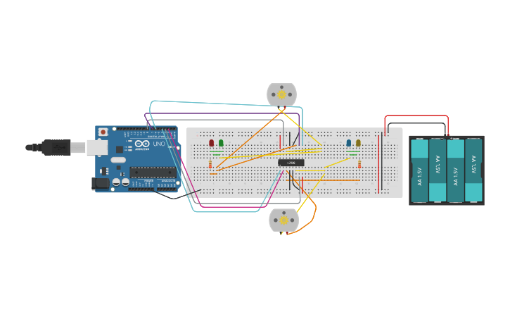 Circuit design mostek h - Tinkercad