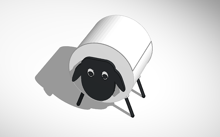 3D design toilet paper sheep | Tinkercad