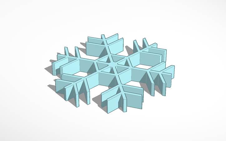 3D design snow flake - Tinkercad