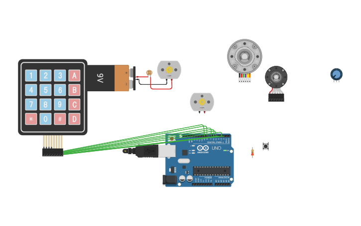 Circuit design keypad - Tinkercad