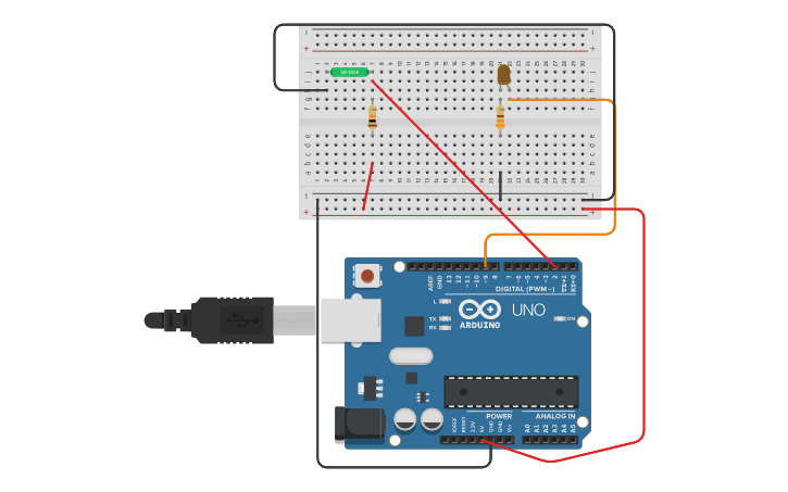 Circuit design Tilt Sensor - Tinkercad