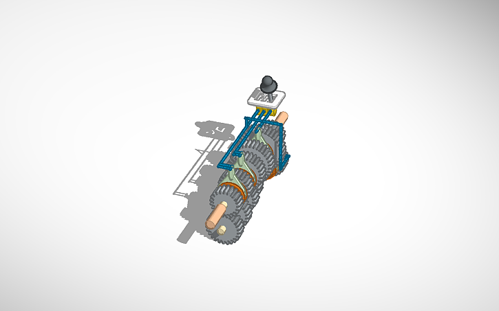 3D design Manual gearbox tranmission - Tinkercad