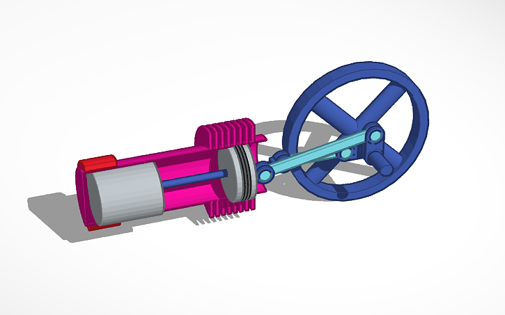 3D design Crank shaft of piston engine - Tinkercad