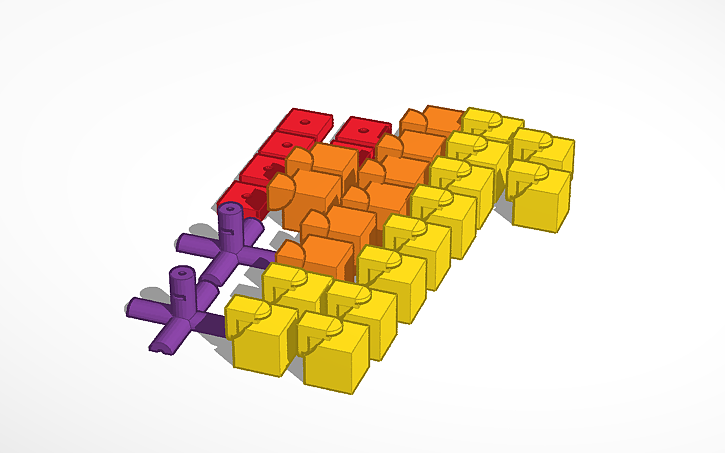 3D design Rubix cube pieces to print - Tinkercad