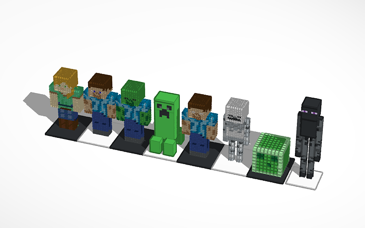 3D design Copy of Copy of Minecraft Characters - Tinkercad