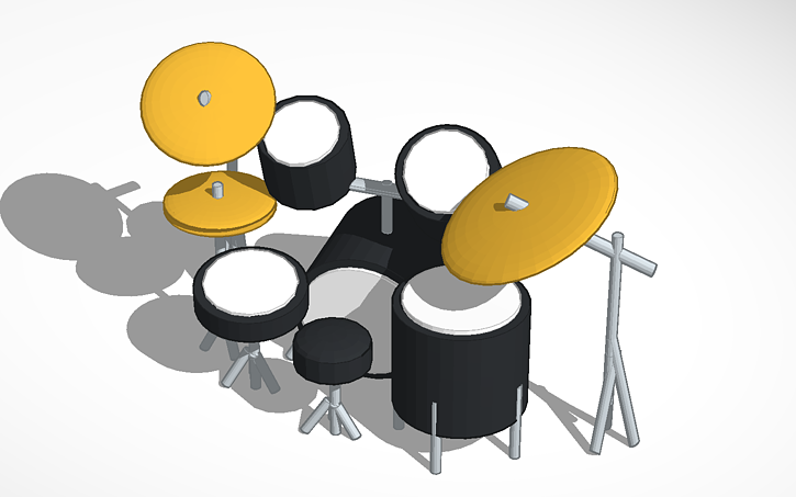 3D design Drum Kit - Tinkercad
