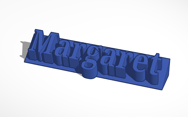 3D design Name Plate - Tinkercad