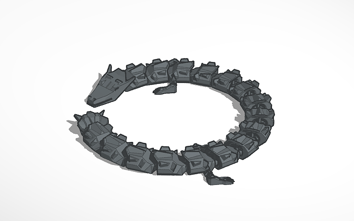 3d Design Articulated Robot Dragon Tinkercad 