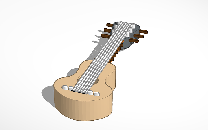 3D design GITARA - Tinkercad