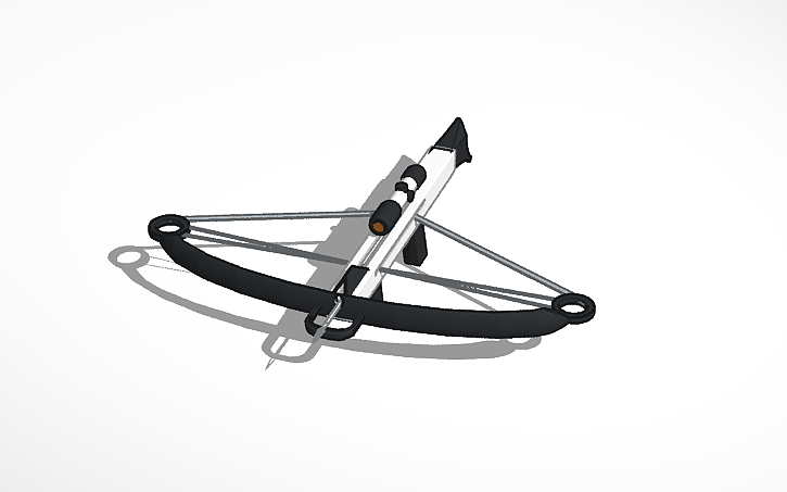 3D design Compound Crossbow with Scope - Tinkercad