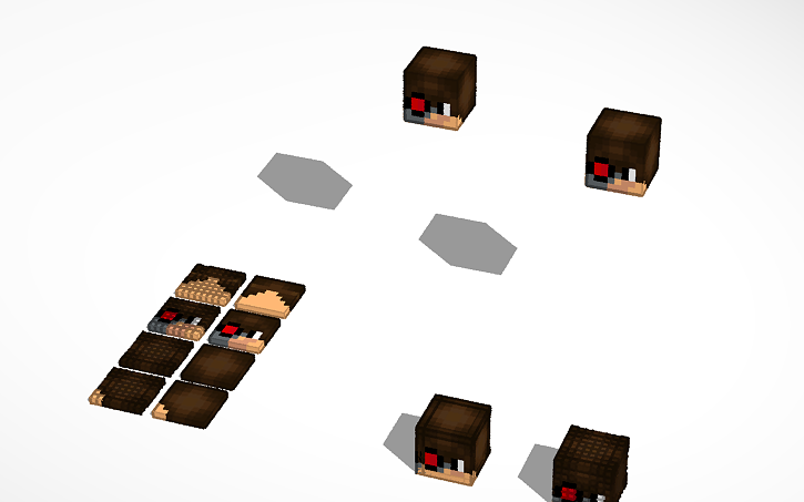 3D design My custom Minecraft Skin Head - Tinkercad