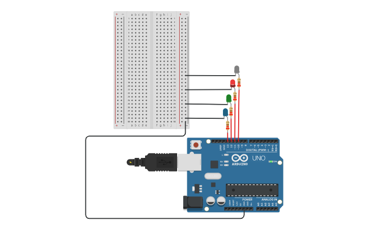 Circuit design Programacion con Arduino 2 - Tinkercad