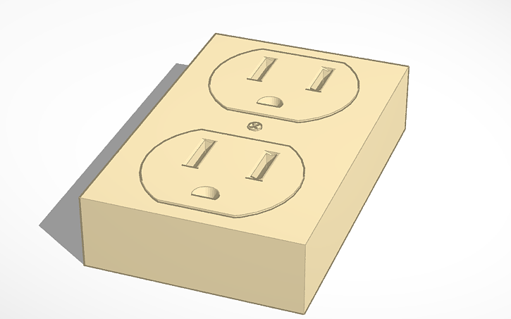 3D design Plug inlet - Tinkercad
