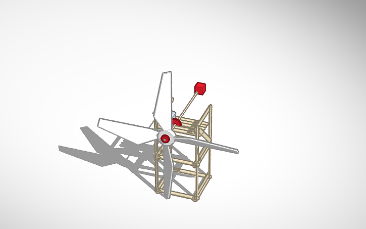 3D design Popsicle Stick Wind Turbine Design - Tinkercad