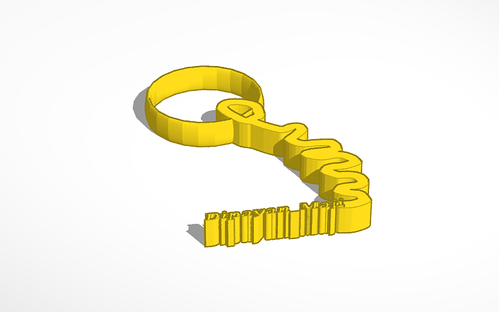 3D design Key Chain - Tinkercad