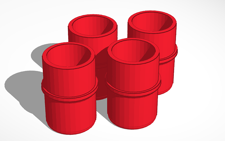 3D design 4 Trouble Pieces - Tinkercad