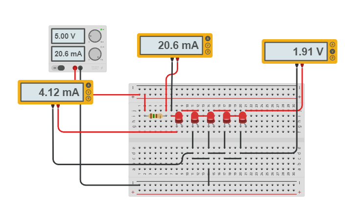 Circuit design Led_Parallelo | Tinkercad