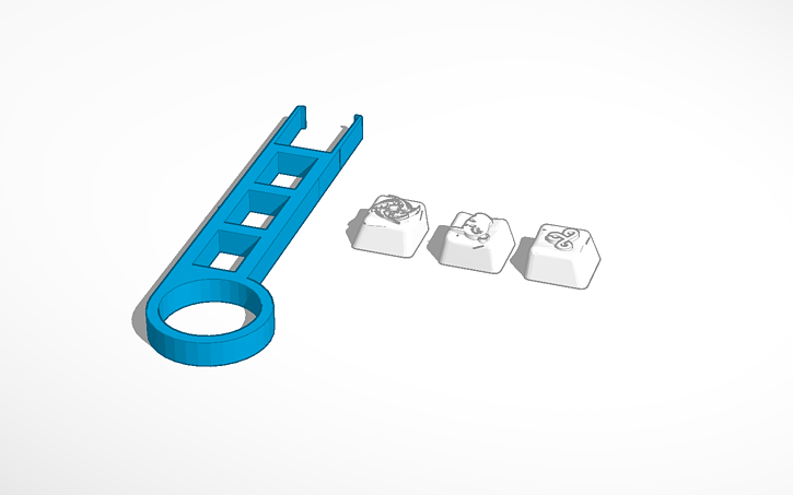 3D design Keycaps + puller - Tinkercad