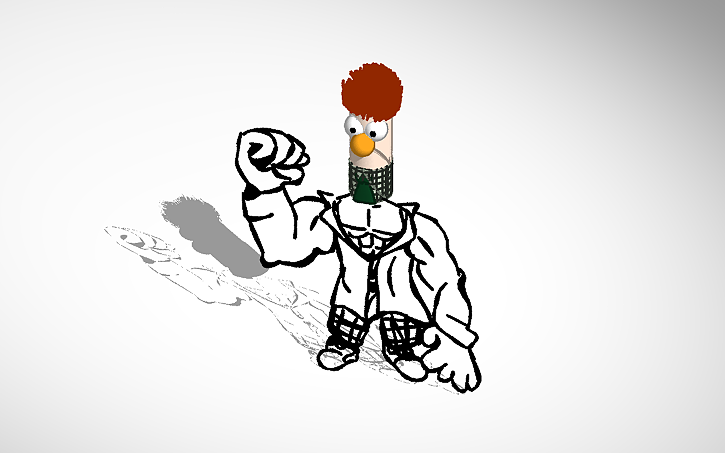 3D design Beaker from the Muppets. - Tinkercad