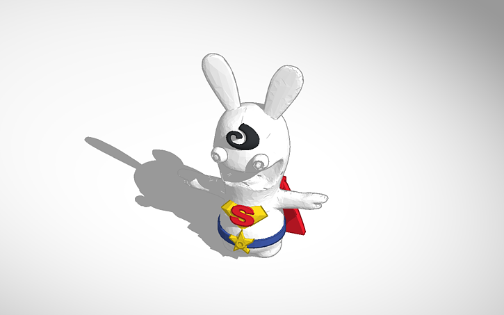 3D design Super Raving Rabbids printable - Tinkercad