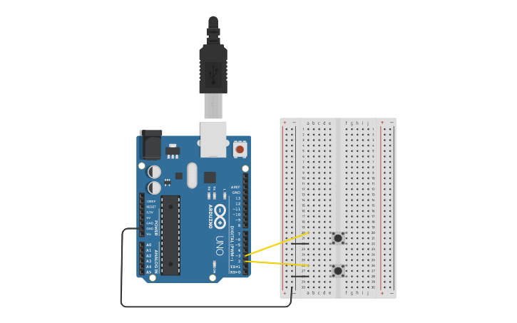Circuit design Counting to 10 with Arduino Library | Tinkercad