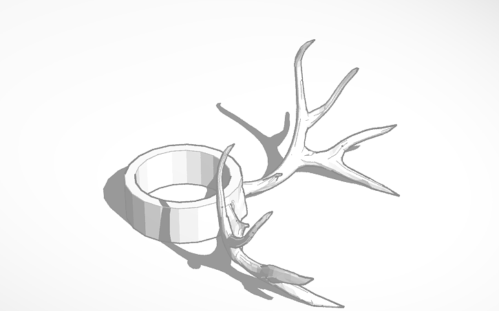 3D design Deer antler ring - Tinkercad