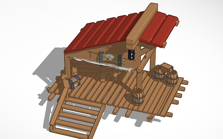 3D design Sea of Thieves outpost_SHIPWRIGHT - Tinkercad