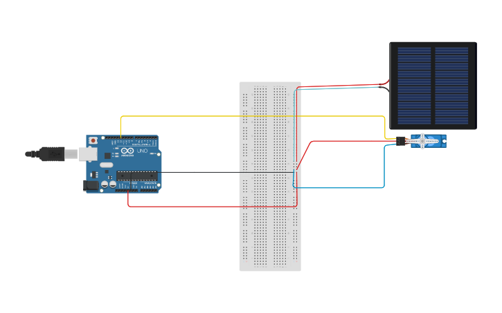 Circuit design Panel solar - Tinkercad