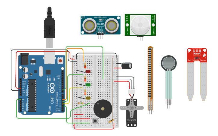 Circuit design Knock Lock | Tinkercad