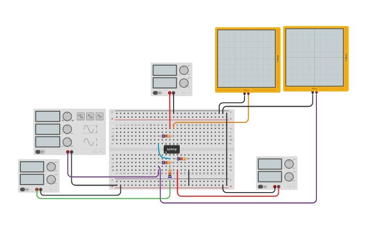 Circuit design Lab 02 SSM (subtractor op-amp) | Tinkercad