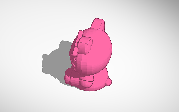 3D design Hello Kitty Sitting Straw topper (Fits Stanley straws ...